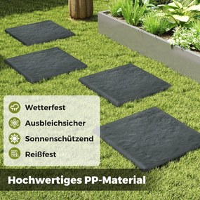 Costway Sada 16 nášlapných kamenů pro zahradní dlažební desky z – 39,5 × 39,5 cm