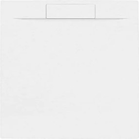 Sprchová vanička čtvercová SAT Fusion 100x100 cm litý mramor Blanco SATFU100100BL