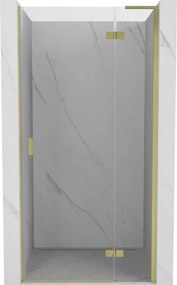 Mexen Mist-H L, 1-křídlé sprchové dveře pravé 70 cm, čiré sklo, zlatý matný profil, 8A5L-070-000-55-00-P