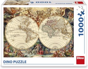 DINO Puzzle Historická mapa 66x47cm foto skládačka 1000 dílků dn532496