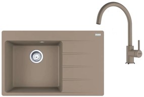 Franke - Kuchyňský set G272KA, fragranitový dřez CNG 611-78 TL/2 a baterie FC 6018.424, kašmír 114.0700.777