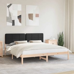 Rám postele s čalouněným čelem s čelo Černá 200 x 200 cm 3405569