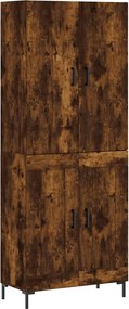 Skříň highboard kouřový dub 69,5 x 34 x 180 cm kompozitní dřevo 3195792