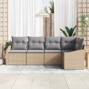 Set pohovek 5 ks Béžová polyratan 3346720