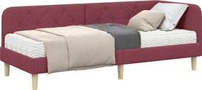 Rohový rám postele Víno Červené 80 x 200 cm textil 3394104