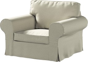 Potah na křeslo IKEA Ektorp barva béžová látka pletený vzor