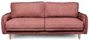 Červená rozkládací pohovka z textilie bouclé 215 cm Patti – Bonami Selection