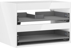 Mexen Box-A korpus skříňky pod umyvadlo 70 cm, 2 zásuvky, bílý lesk - 91AX0-0700-470-2-00