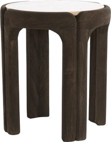 Kulatý odkládací stolek s deskou z kamene ø 45 cm Ali – Light &amp; Living