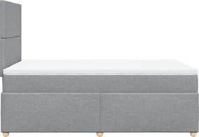 Box spring postel s matrací světle šedá 120 x 200 cm textil 3293540