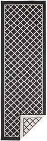 Hanse Home, Kusový koberec Twin Supreme 103425 Sydney black creme – na ven i na doma, 160x230, černá, chodba / předsíň