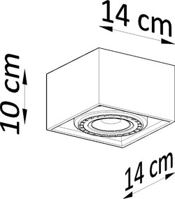 Sollux Lighting Stropní svítidlo QUATRO 1 přírodní dřevo