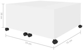 vidaXL Marketos Konferenční stolek bílý 75 x 75 x 38 cm dřevotříska