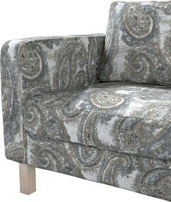 Potah na křeslo IKEA Karlstad, krátký barva vícebarevná látka pletený vzor, vzorované