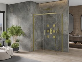 Mexen Omega sprchový kout 130x70cm, 8mm sklo, zlatý profil-čiré sklo, 825-130-070-50-00