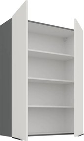 ARIA aw | horní skříňka 80 G-108 2F policová | 80 cm | EXTRA VYSOKÁ | ANTI FINGERPRINT povrch | antracit/bílá