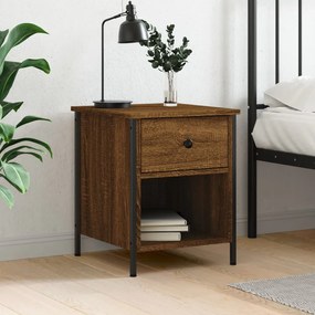 Noční stolek hnědý dub 40 x 42 x 50 cm kompozitní dřevo,  825941 HangarStore.cz