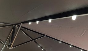Nábytek Texim Set slunečník Hook pr. 3m zelený LED + sada závaží