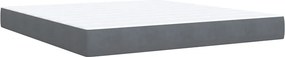 Box spring postel s matrací tmavě šedá 180x200 cm samet 3287819