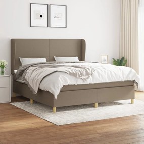 Box spring postel s matrací taupe 180x200 cm textil 3128385