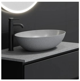 BATH DELUXE 06-060-19-23-00 - Umyvadlo na desku OLSBORG 60x40,5 cm beton/šedá