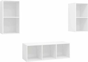 VidaXL TV skříňky 3 ks bílé dřevotříska 3079736