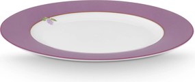 Pip Studio Lily &amp; Lotus talířek Ø21cm, lila (snídaňový talíř)