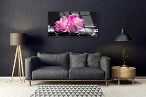 Plexisklo-obraz Květiny Kameny Zen Lázně 100x50 cm