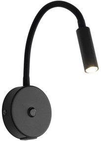LED Nástěnná lampa s USB portem LAGOS 1xG9/3W/5V černá