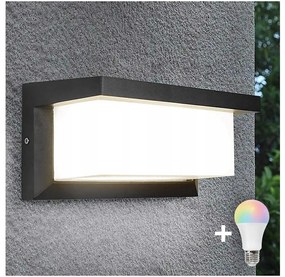 LED RGBW Stm. venkovní nástěnné svítidlo NEELY 1xE27/9W/230V IP54 antracit