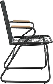 Zahradní židle 4 ks černé 58 x 59 x 85,5 cm PVC ratan 312174
