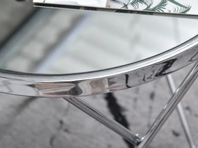 MPT Odkládací stolek Amin S - stříbrné sklo, chrom