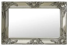 vidaXL Nástěnné zrcadlo barokní styl 60 x 40 cm stříbrné