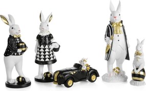 Velikonoční dekorace FIG 243E zajíčci v autě