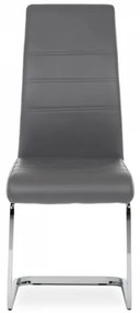 Jídelní židle šedá ekokůže kovová pohupová podnož lesklý chrom DCL-408 GREY