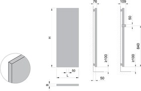 Sapho Magnifica otopné těleso 456 x 1206 mm bílá s texturou IR135