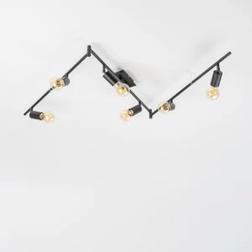 LED Bodové svítidlo 6xE27/6,5W/230V černá