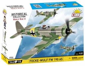 Cobi 5722 II WW Focke-Wulf Fw 190 A5, 1:32, 344 kostek