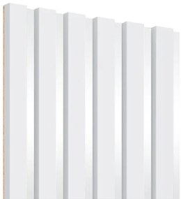 Akustické panely š. 120 cm na bílé desce HDF - Bílá na bílé desce