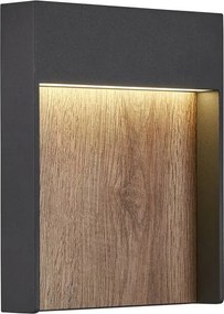 LA 1002953 FLATT Outdoor, nástěnné LED svítidlo, 3000K, IP65, antracitové/hnědé - BIG WHITE (SLV)