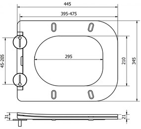 Mexen, Mexen Teo deska wolnoopadające slim, duroplast, szara jasna mat - 39840061