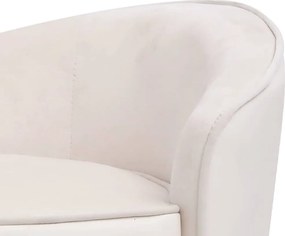 Pohovka pro psy krémová 69 x 49 x 40 cm plyš a umělá kůže 171036