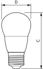 LED žárovka E27 Philips P48 7W (60W) teplá bílá (2700K)