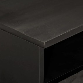 Konferenční stolek černý 80x54x40 cm masivní mangovníkové dřevo - Default Title