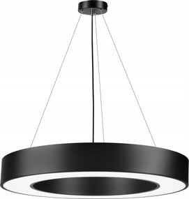 stropní svítidlo Led Závěsná 72W Bílá Neutrální Moderní Ring Černá
