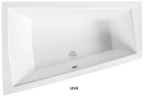 BESCO Asymetrická vana INTIMA DUO SLIM Nožičky k vaně - Bez nožiček, Rozměr vany - 170 × 125 cm, Způsob provedení - Levé VANINTID17SLIML