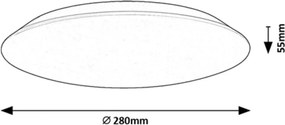Rabalux Bílé stropní LED svítidlo Rorik 280mm 18W 71123