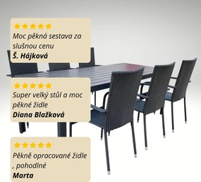Vikio Zahradní set 190x90 pro 6 osob DT254-190 antracit