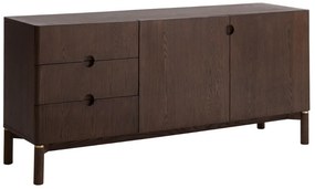 Designová komoda Takayoshi 160 cm tmavě hnědá