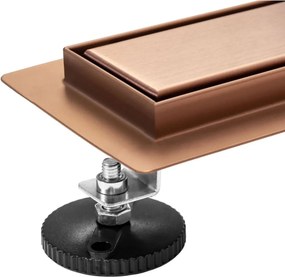 Rea Neo Pro, odtokový sprchový žlab 80 cm, měděná matná, REA-G8022